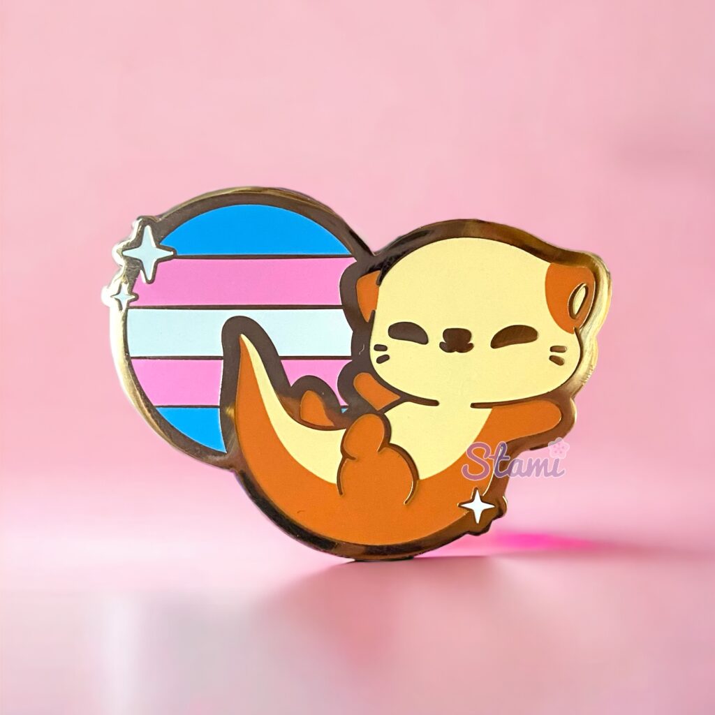Trans Otter Pin - Stami Studios